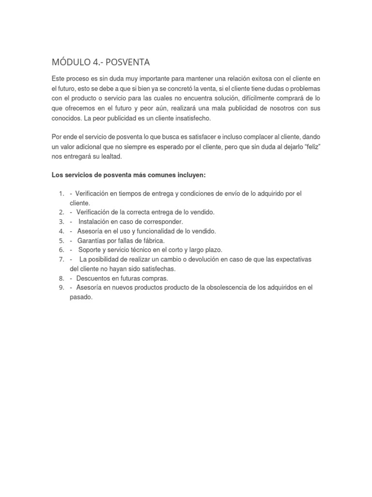 4 - Posventa | PDF