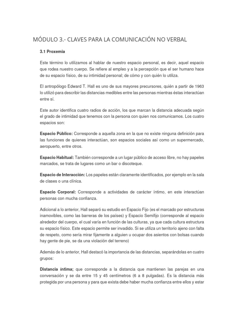 3 - Claves para La Comunicación No Verbal | PDF | Comunicación no ...