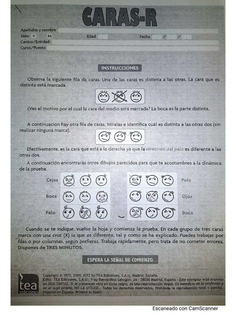 Caras test | PDF