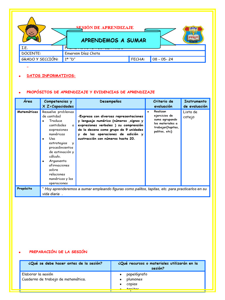5 Aprendemos A Sumar | PDF | Aprendizaje | Cognición