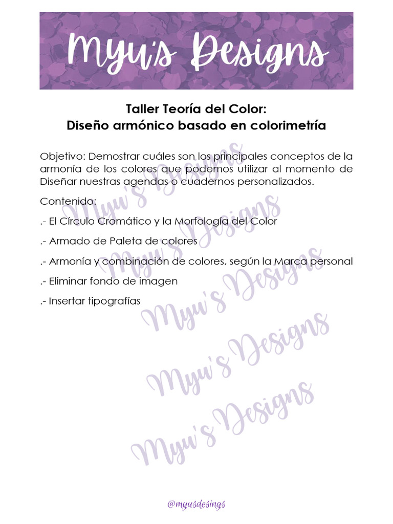 Taller Teoría Del Color - Diseño Armónico Basado en Colorimetría ...