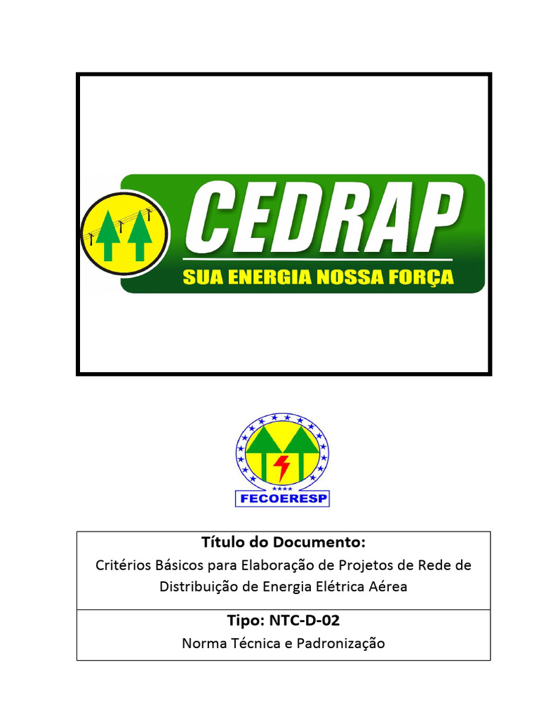 NTC D 02 - Critérios Básicos para Elaboração de Projetos de Rede de ... NTC D 02 - Critérios Básicos para Elaboração de Projetos de Rede de ...