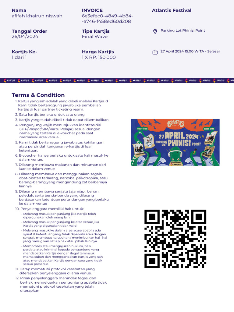 Tiket Atlantis | PDF