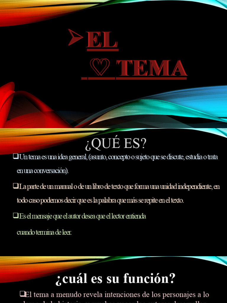 El Tema y Subtema | PDF | Oración (Lingüística) | Lingüística