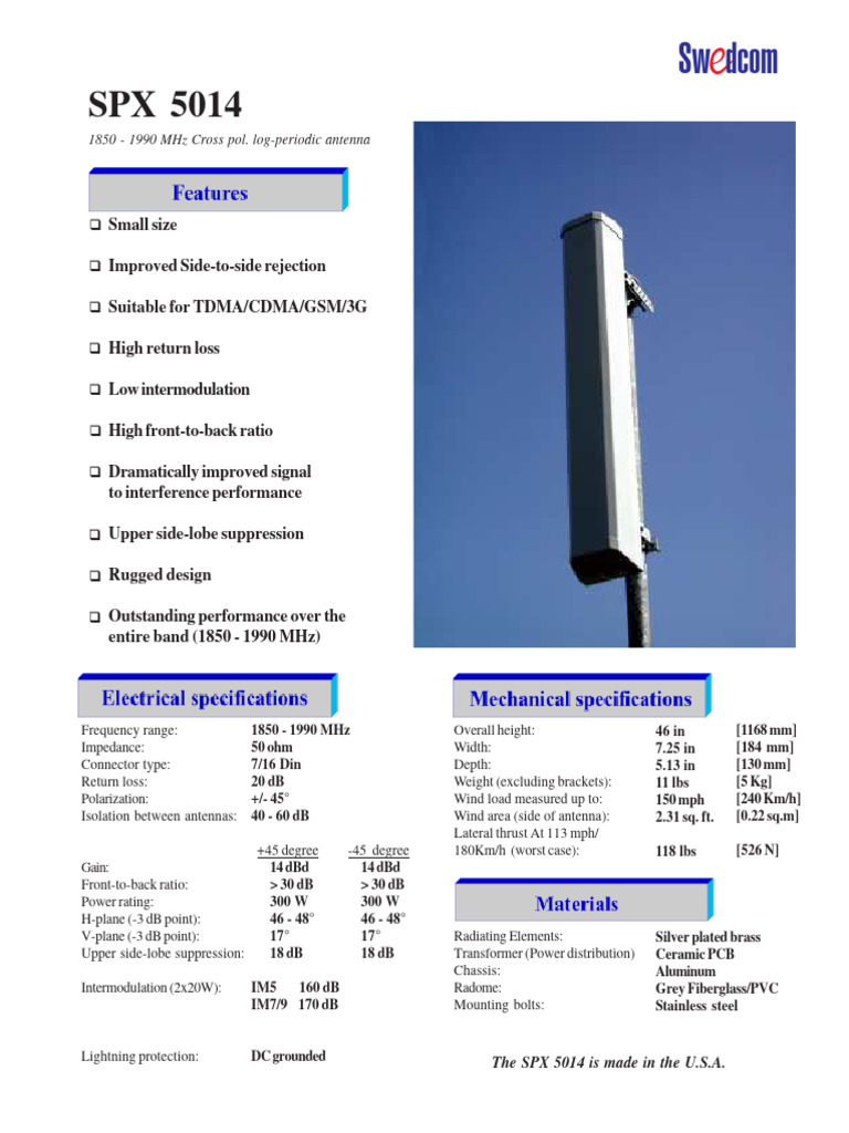 SPX 5014 Spec | PDF | Science & Mathematics | Technology & Engineering