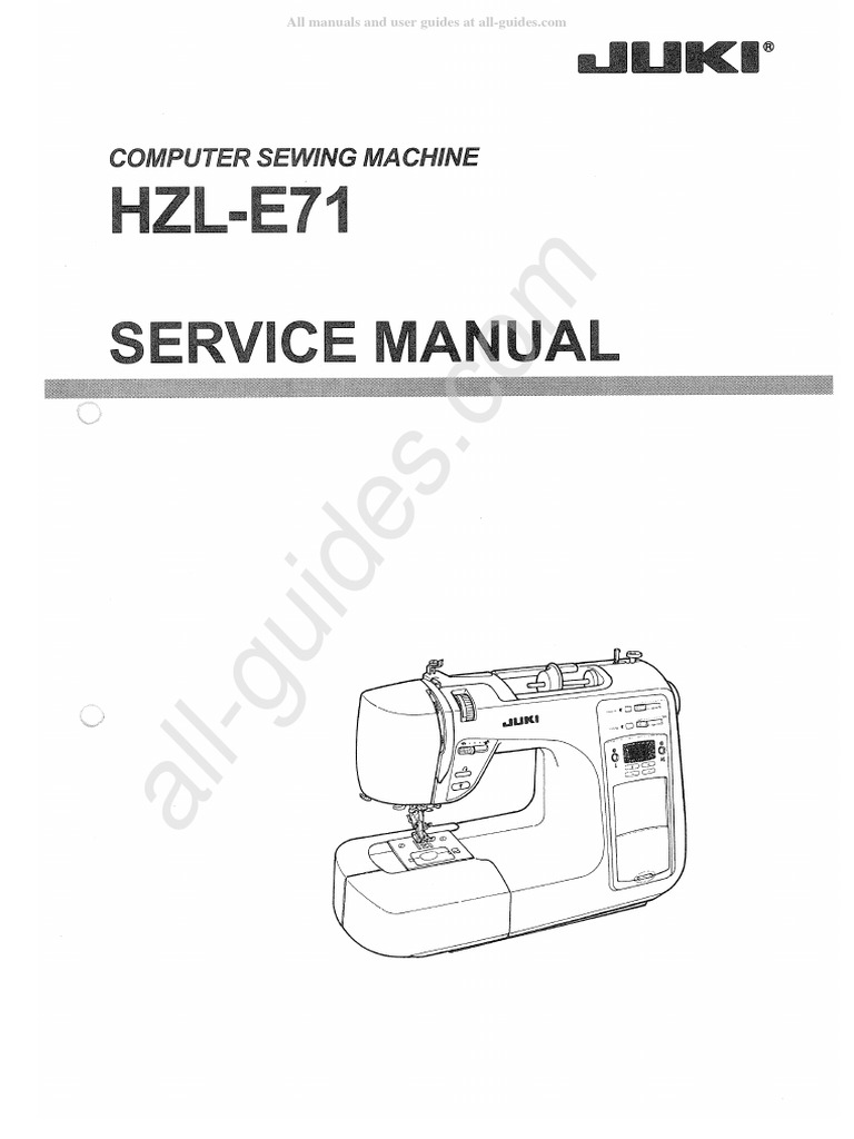 Juki HZL-E71 Sewing Machine Service Manual | PDF