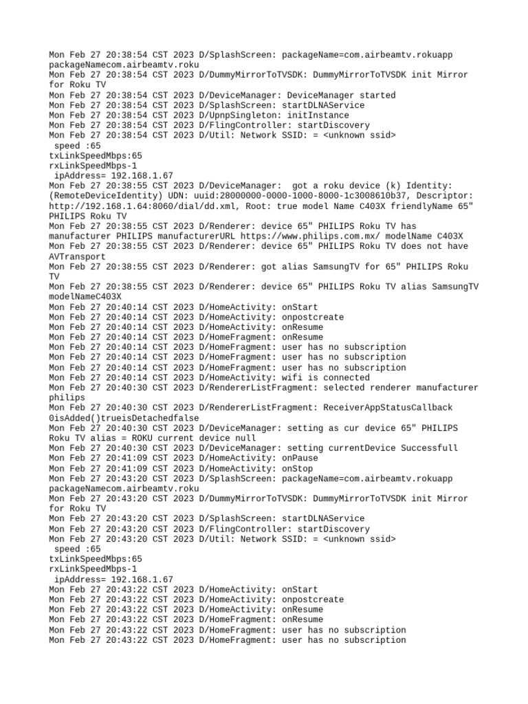 Ourlog 8522 | PDF | Roku | Information And Communications Technology