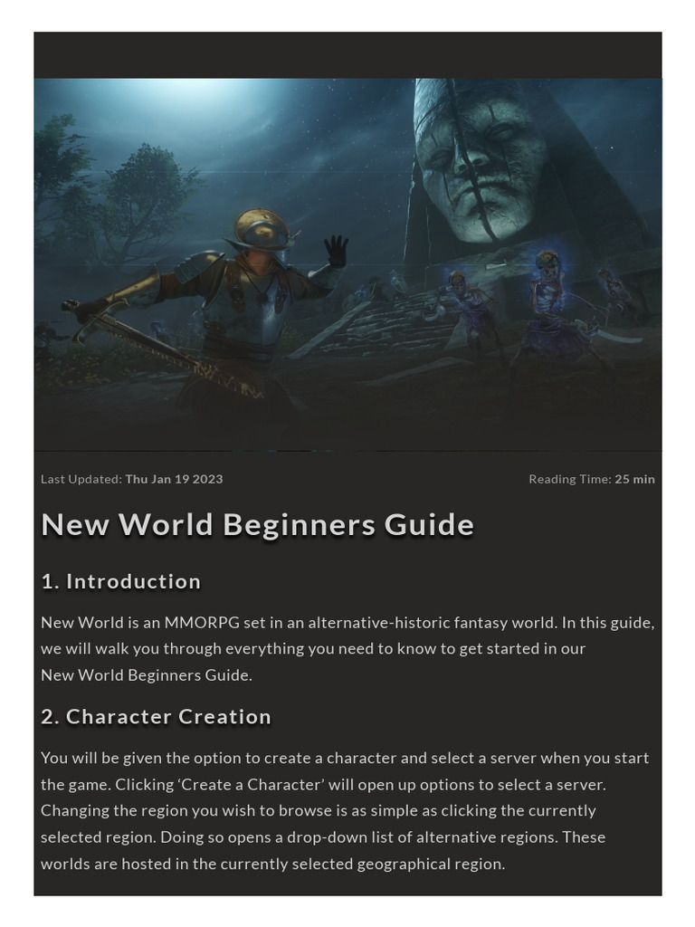 New World Beginners Guide - New World Fans | PDF | Role Playing Video Games