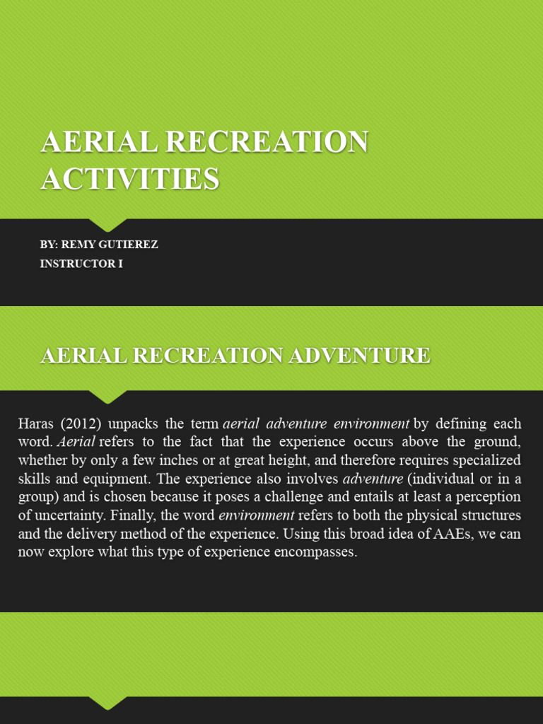 Aerial Recreation Activities | PDF | Parachute | Parachuting