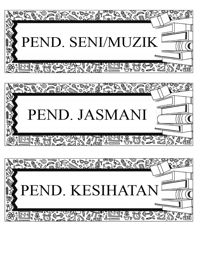 Label Sudut Matapelajaran | PDF