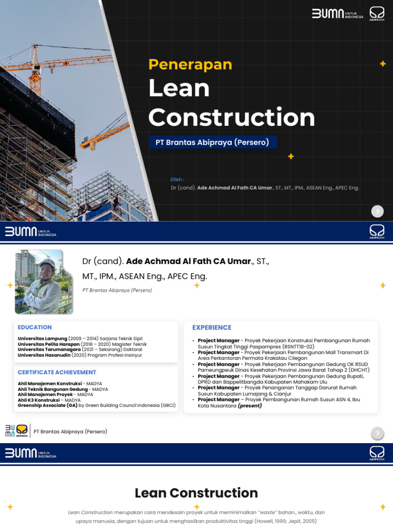 2 Penerapan Lean Construction - PT. Brantas Abipraya | Download Free PDF | Building Information ...