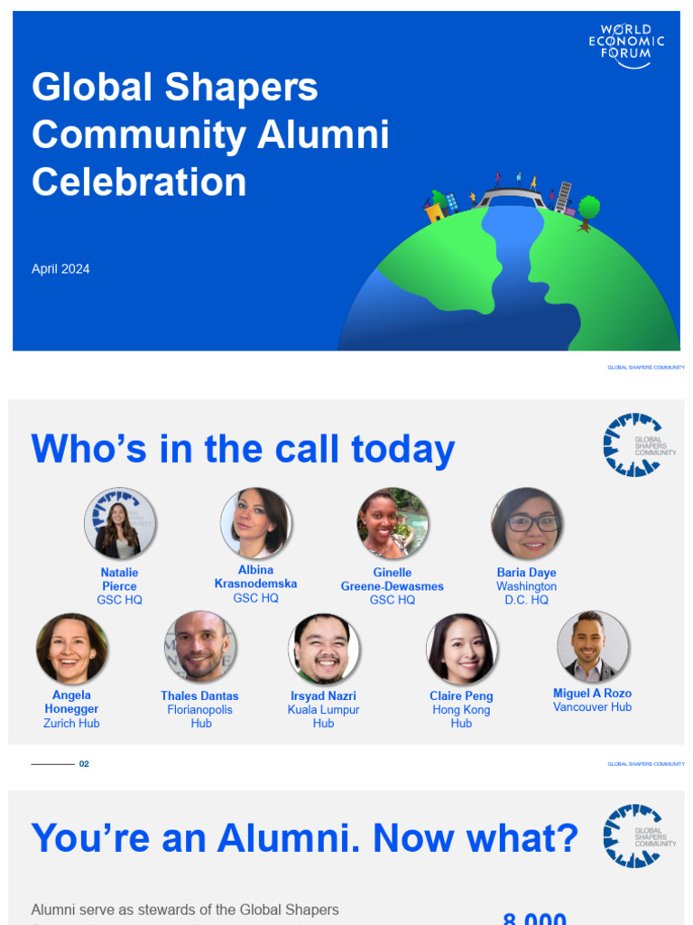 GSC_Alumni Celebration_April 2024.pptx | PDF | World Economic Forum | Economies