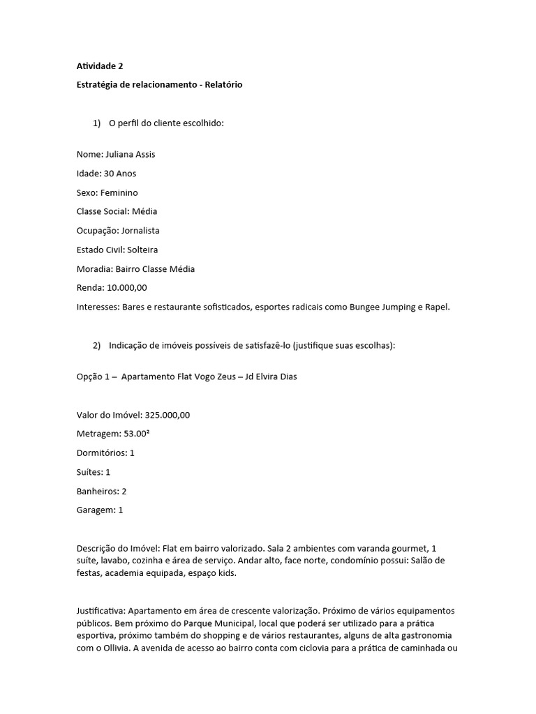 Atividade2 Paulo Ribeiro | PDF | Apartamento