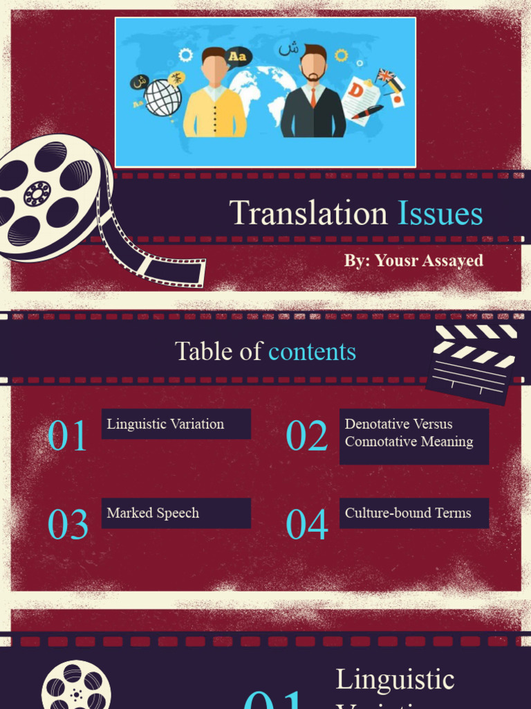 Translation Issues by Yousr Assayed | PDF | Sociolinguistics | Syntax Translation Issues by Yousr Assayed | PDF | Sociolinguistics | Syntax