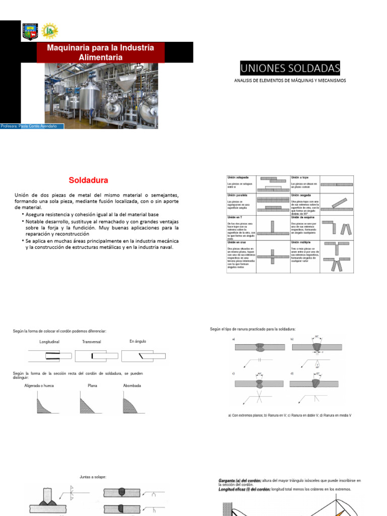 Uniones Soldadas en Maquinaria Alimentaria | PDF | Soldadura | Construcción