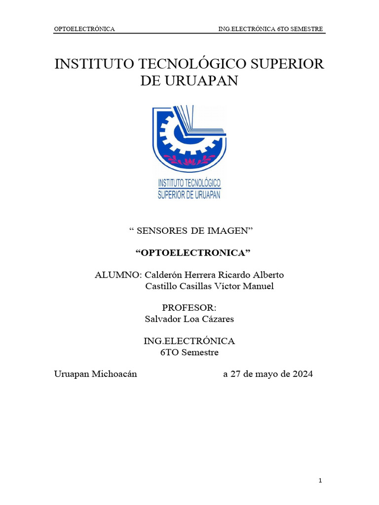 Sensoresimagen U6 | PDF | Color | Dispositivo de carga acoplada