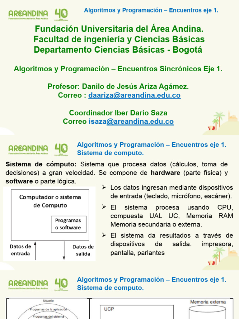 Algoritmos y Programación Encuentros Eje 1 | Descargar gratis PDF | Algoritmos | Lenguaje de ...