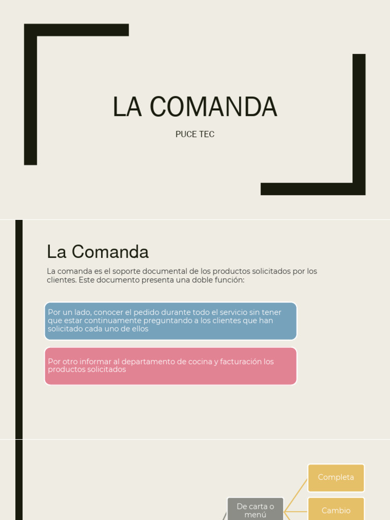 Clase #2 La Comanda | PDF | Camareros | Vino
