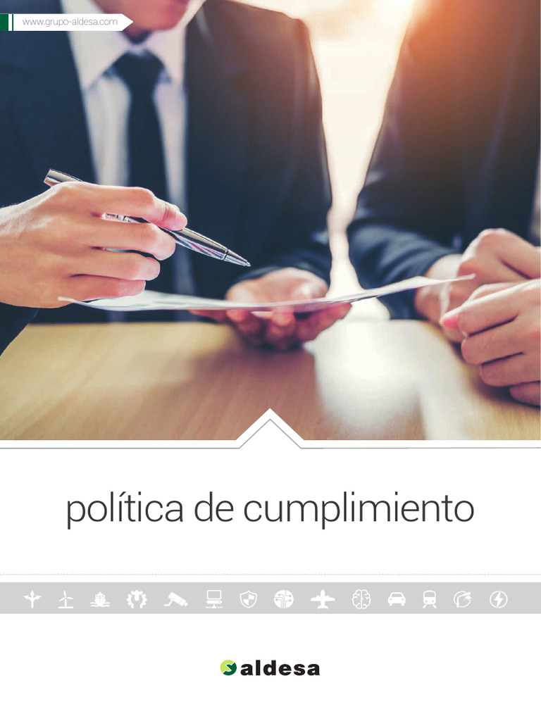 Politica de Cumplimiento-Aldesa | Descargar gratis PDF | Cumplimiento normativo | Comportamiento