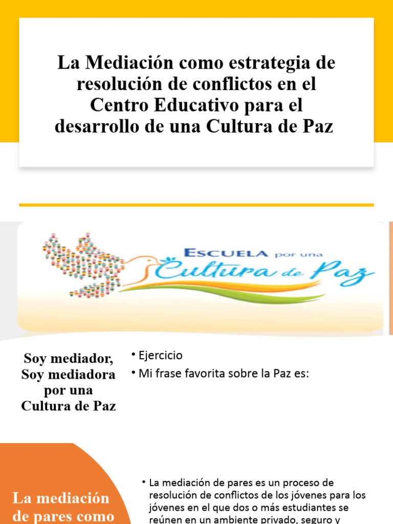 La Mediación Como Estrategia de Resolución de Conflictos | PDF | Mediación | Conflicto (proceso)