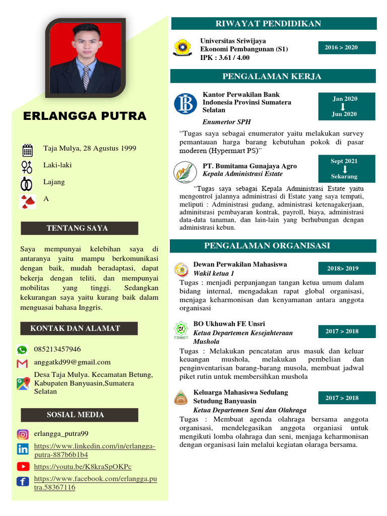 Erlangga Putra CV | PDF