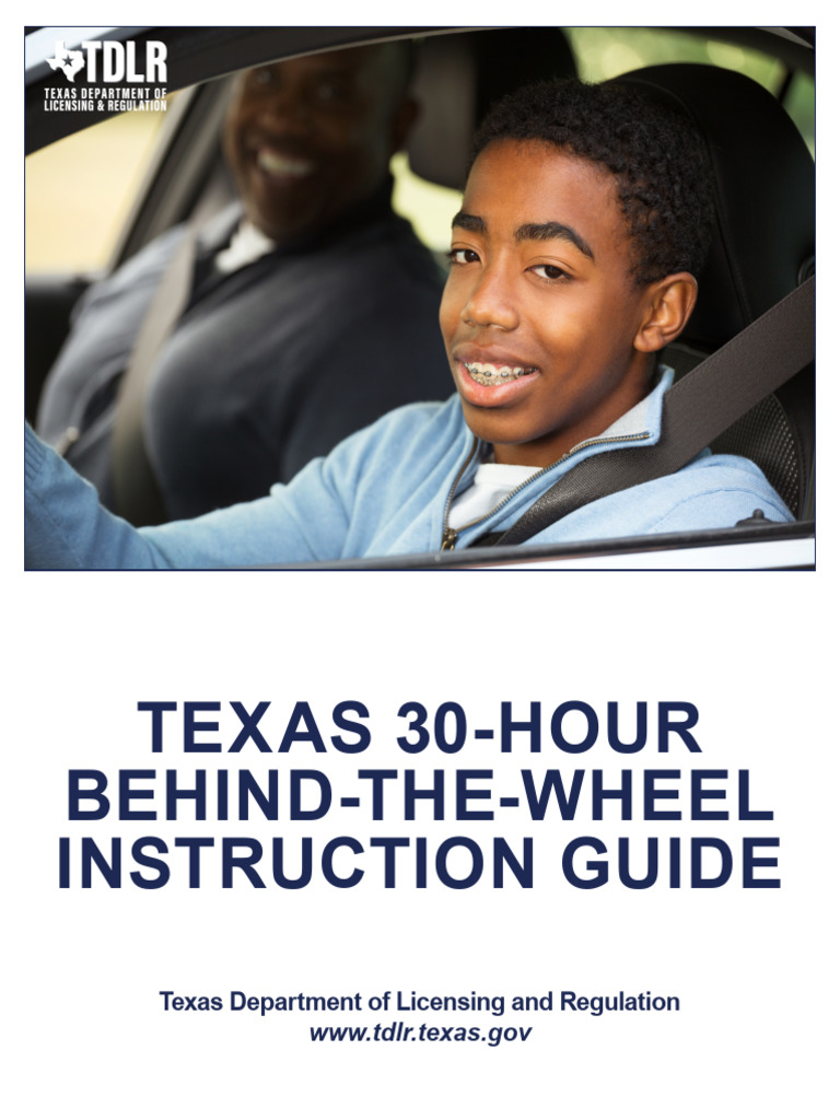Texas 30-Hour Behind-The-Wheel Guide | PDF | Driving | Tire