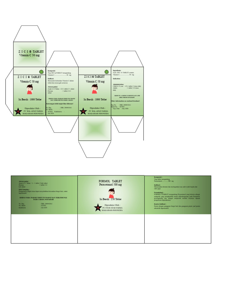 Brosur, Etiket, Dan Kemasan Tablet | PDF