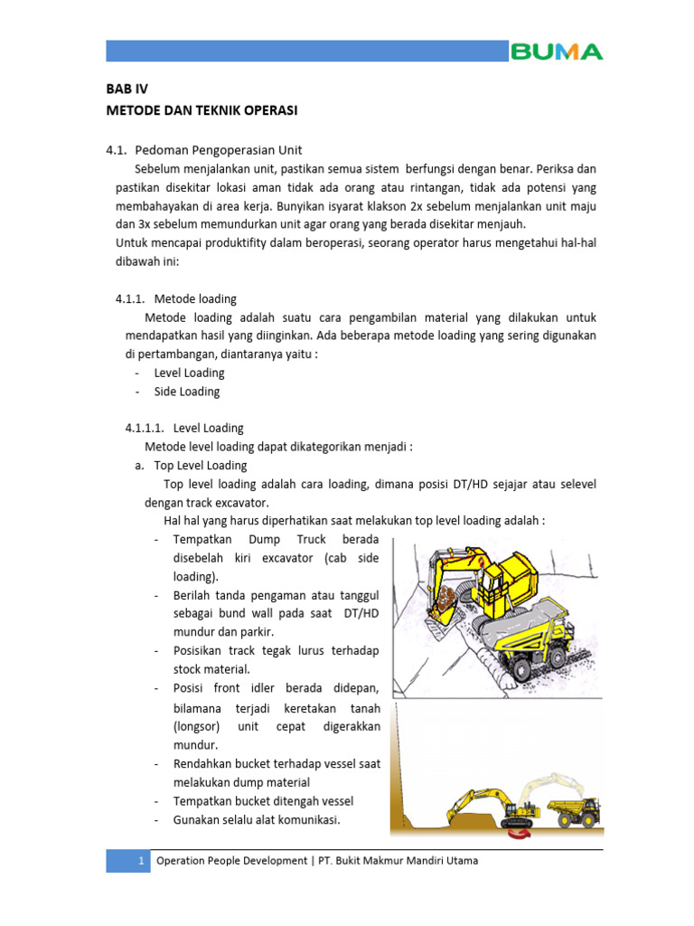 Metode Loading Excavator PC 1250 | PDF