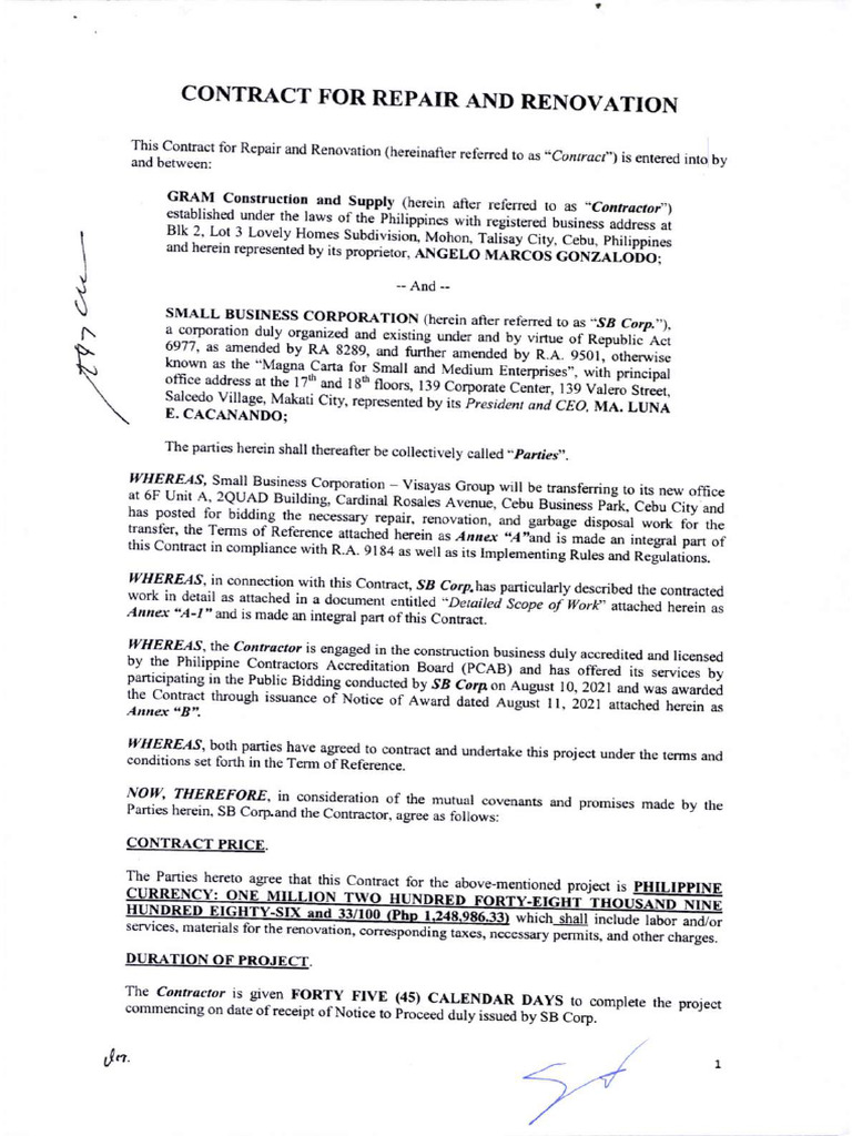 Contract Signed Compressed | PDF