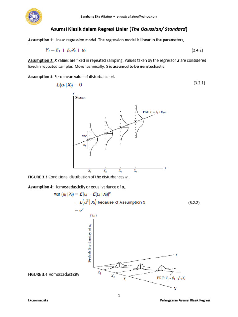Violations of Classical Regression Assumptions | PDF | Regression Analysis | Estimator