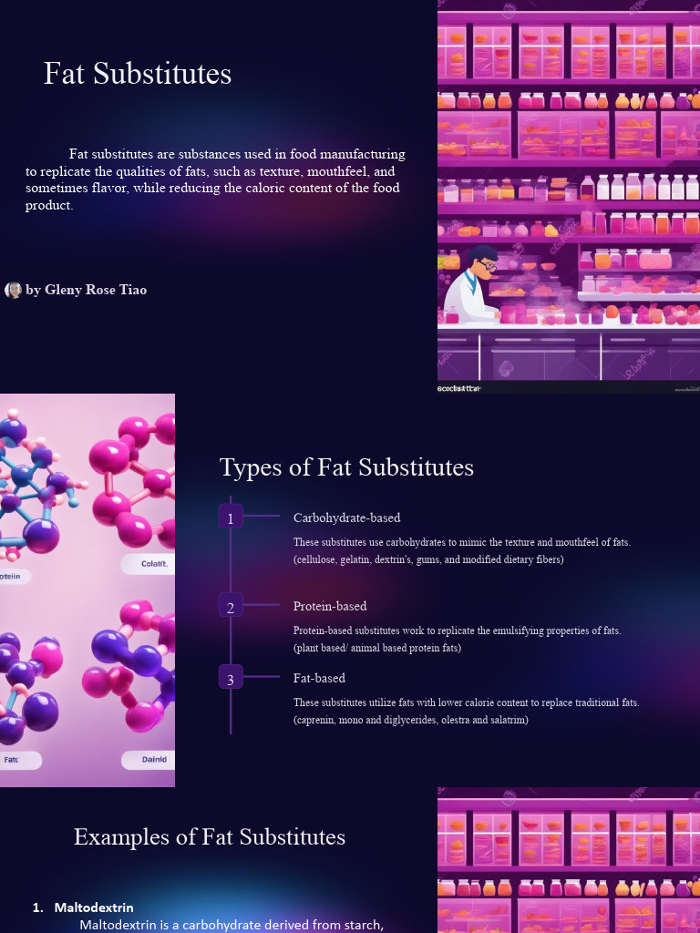 Introduction To Fat Substitutes | PDF | Foods | Starch