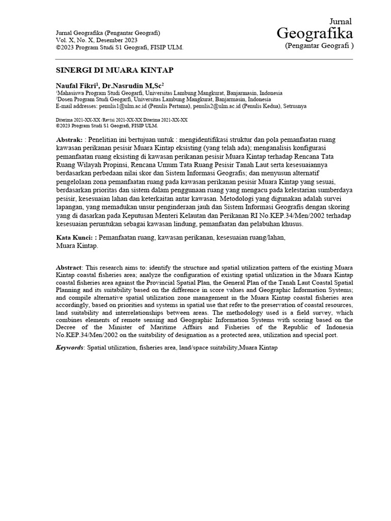 Journal Spatial Synergism Analysis | PDF | Sains & Matematika | Teknologi & Rekayasa