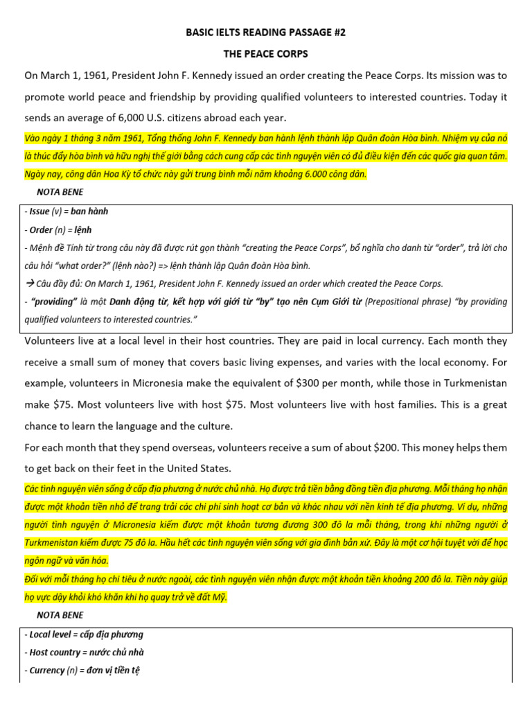 BÀI DỊCH - BASIC IELTS READING #2 | PDF