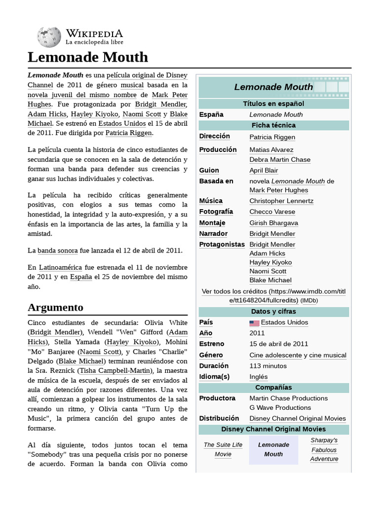 Lemonade Mouth | PDF