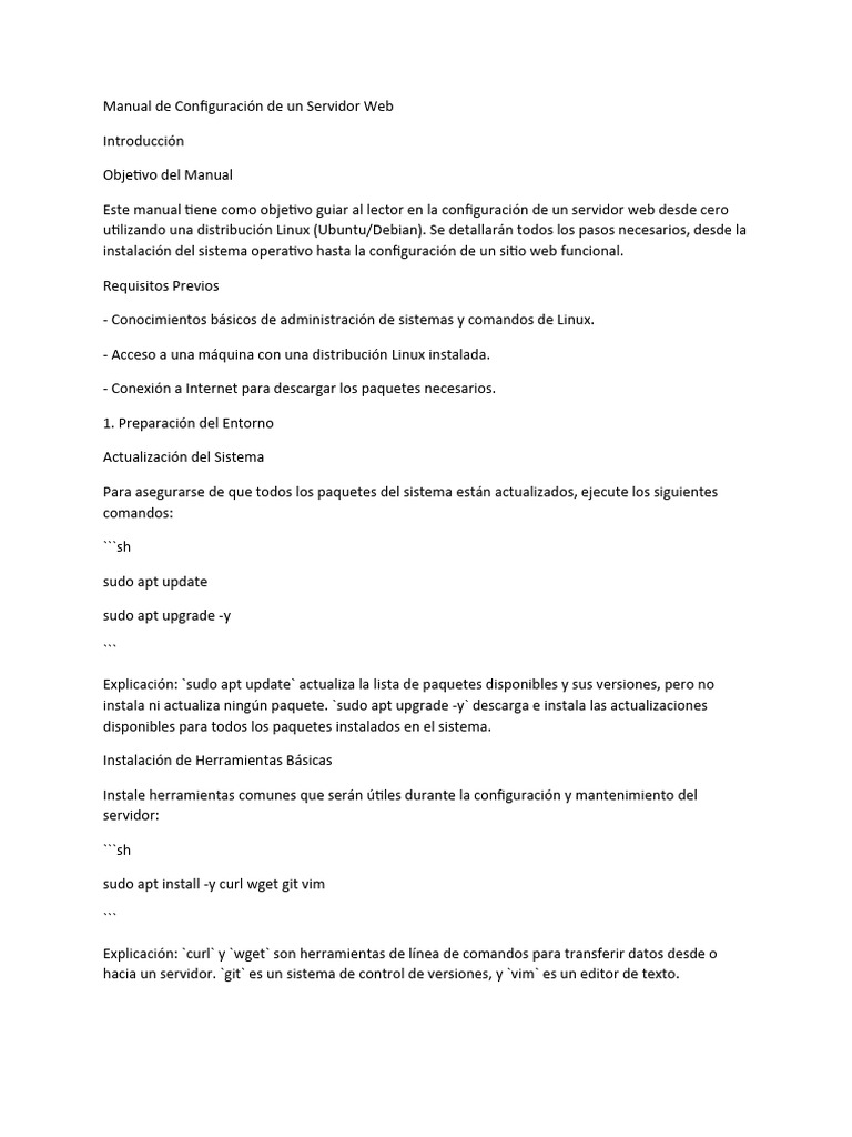 Manual de Configuración de un Servidor Web | Descargar gratis PDF | Servidor HTTP Apache | Mi sql