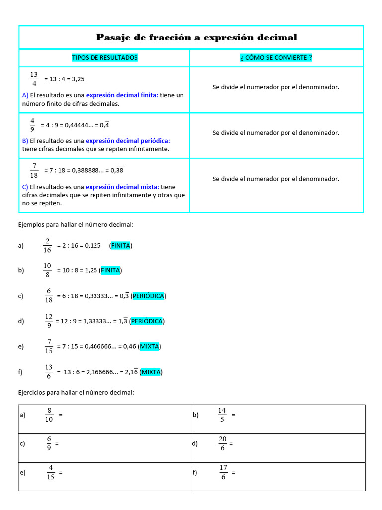 Clase 9 Expresiones-Decimales-Anexo Resuelto | PDF | Objetos ...
