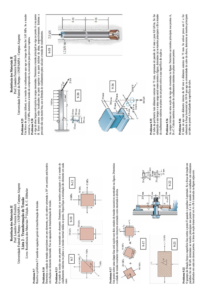 Lista de Exercícios - Cap 9 | PDF
