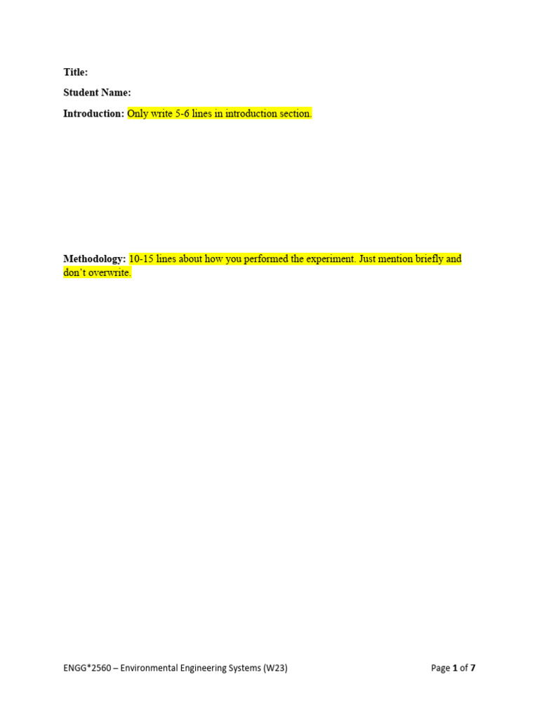 Lab 2 report_Template_ENGG2560 | PDF | Applied And Interdisciplinary Physics | Metrology