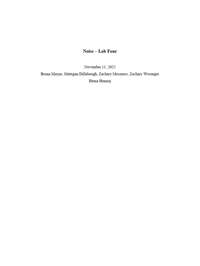 Noise Lab | PDF | Decibel | Noise