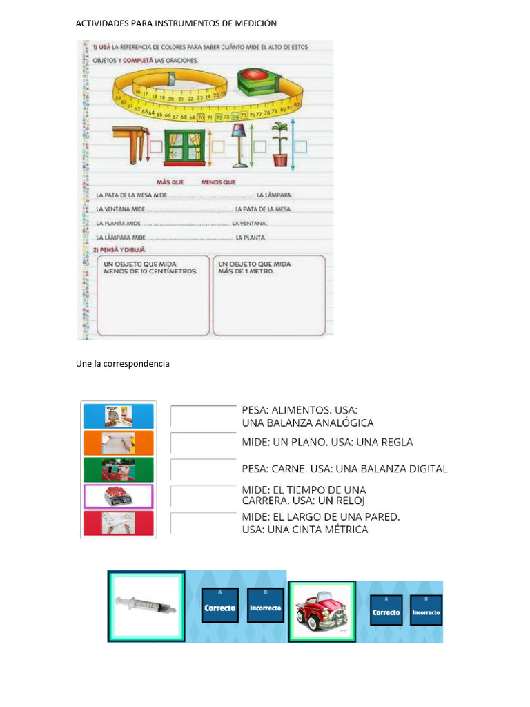 Actividades para Medición de Instrumentos | PDF