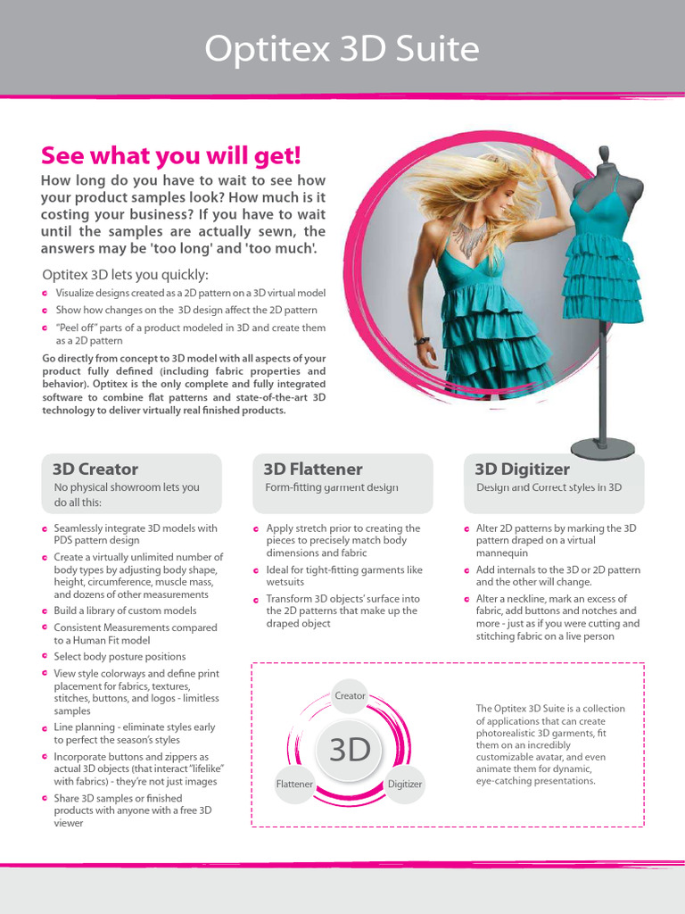 Optitex 3D Suite | PDF | 3 D Computer Graphics | Clothing
