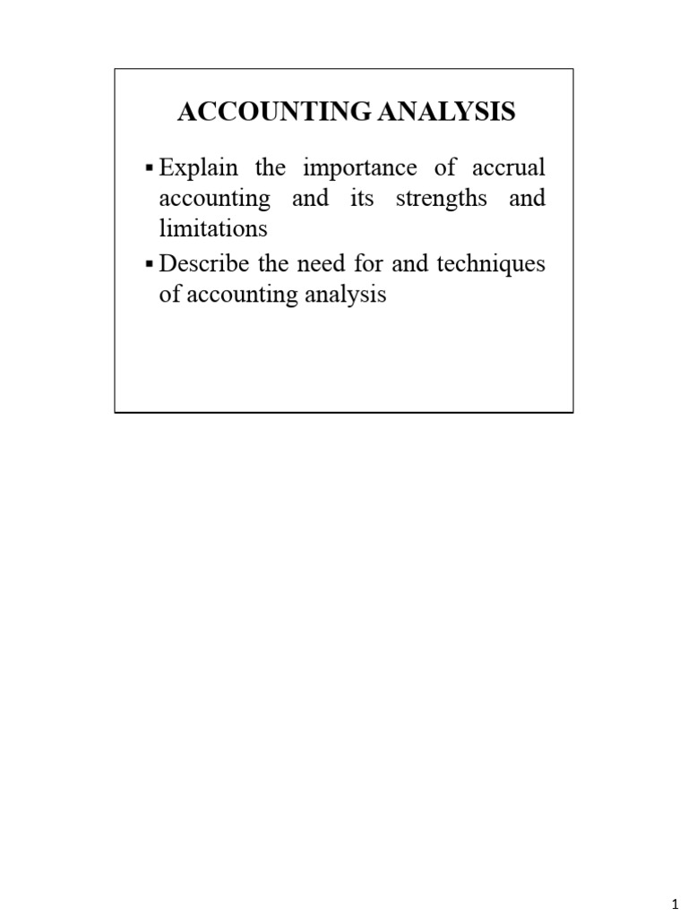 Chapter 2 - Accounting Analysis - SV | PDF