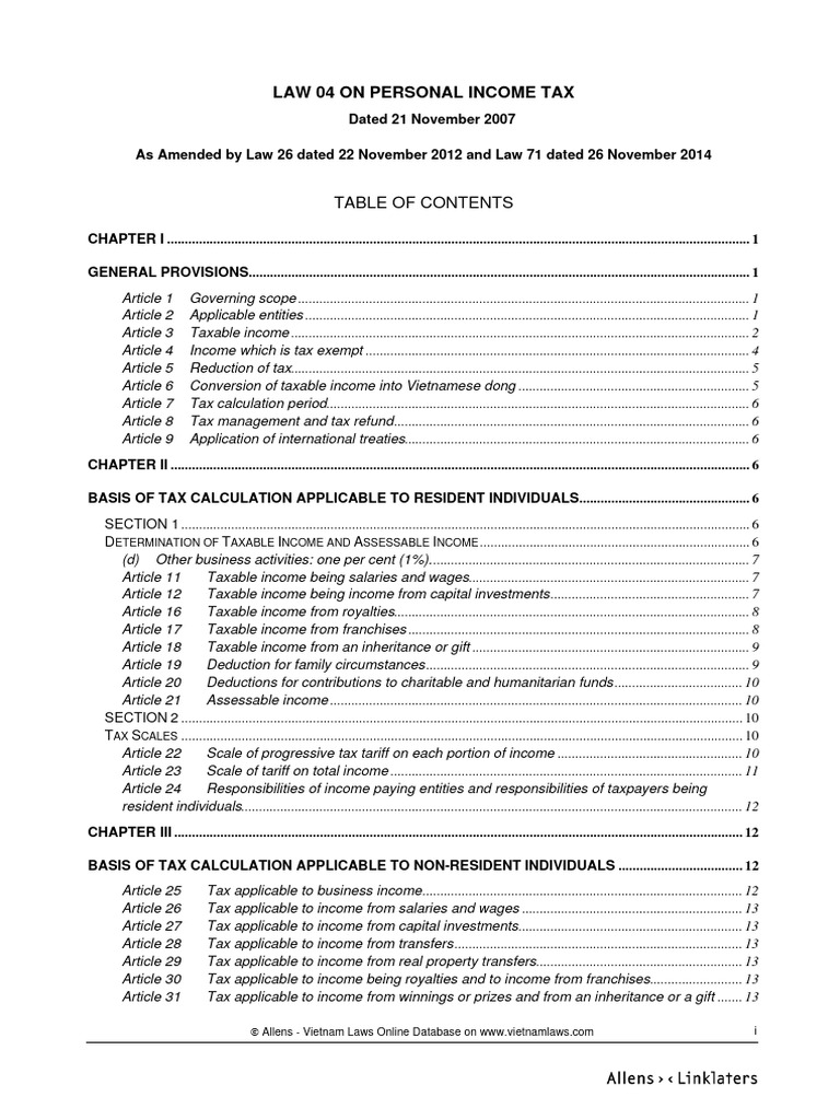 Law On Pit | PDF | Income Tax | Taxes