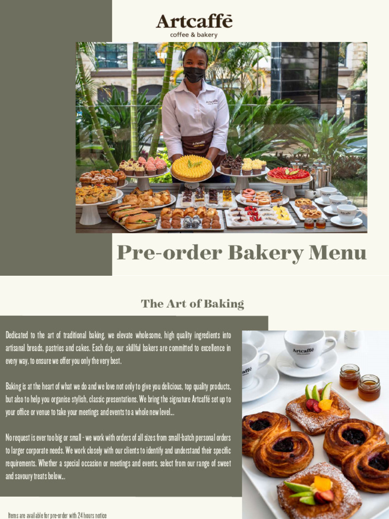 FINAL Pre-Order Bakery Menu 2021 Compressed | PDF | Desserts | Baking
