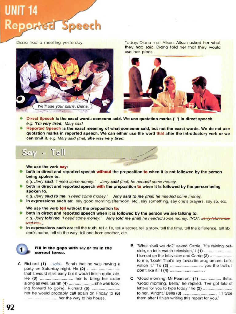 Reported Speech | PDF