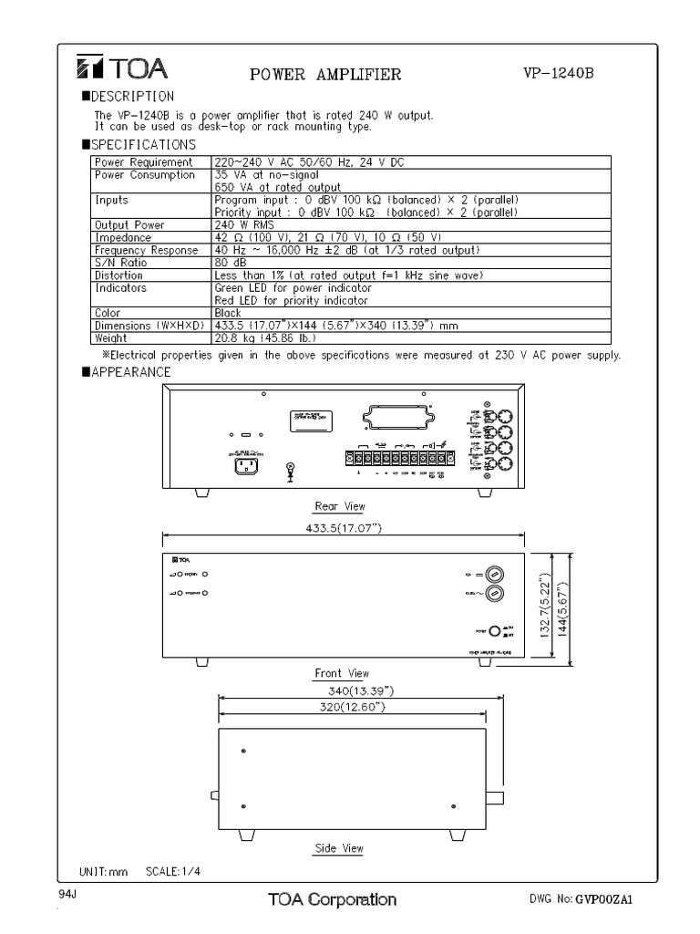 vp-1240b Sa1e | PDF