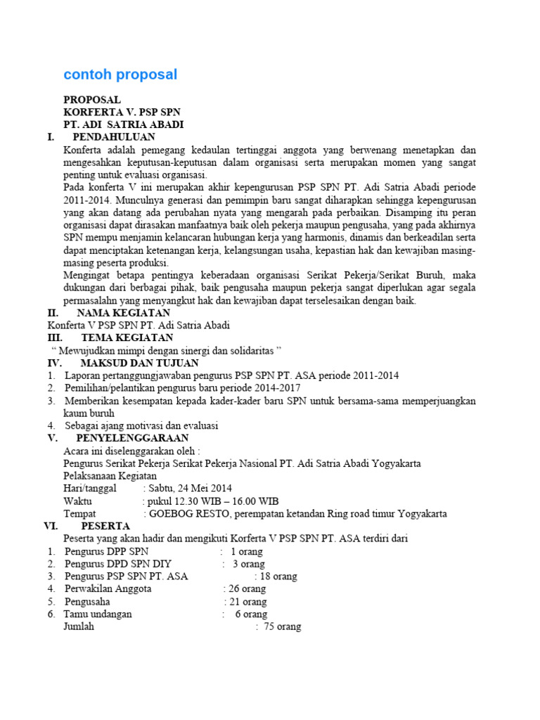 Contoh Proposal | PDF