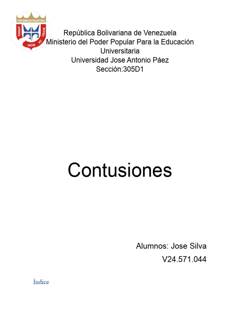 Tipos y Definición de Contusiones | PDF | Enfermedades y trastornos ...