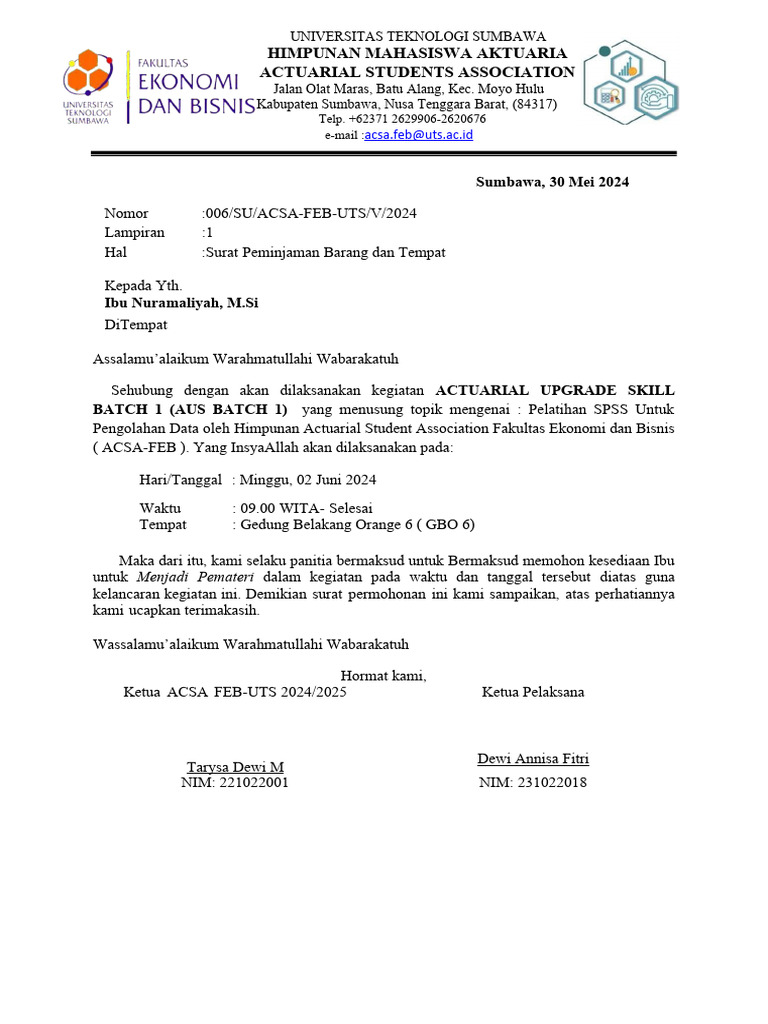 Undangan Pemateri | PDF | Sains & Matematika