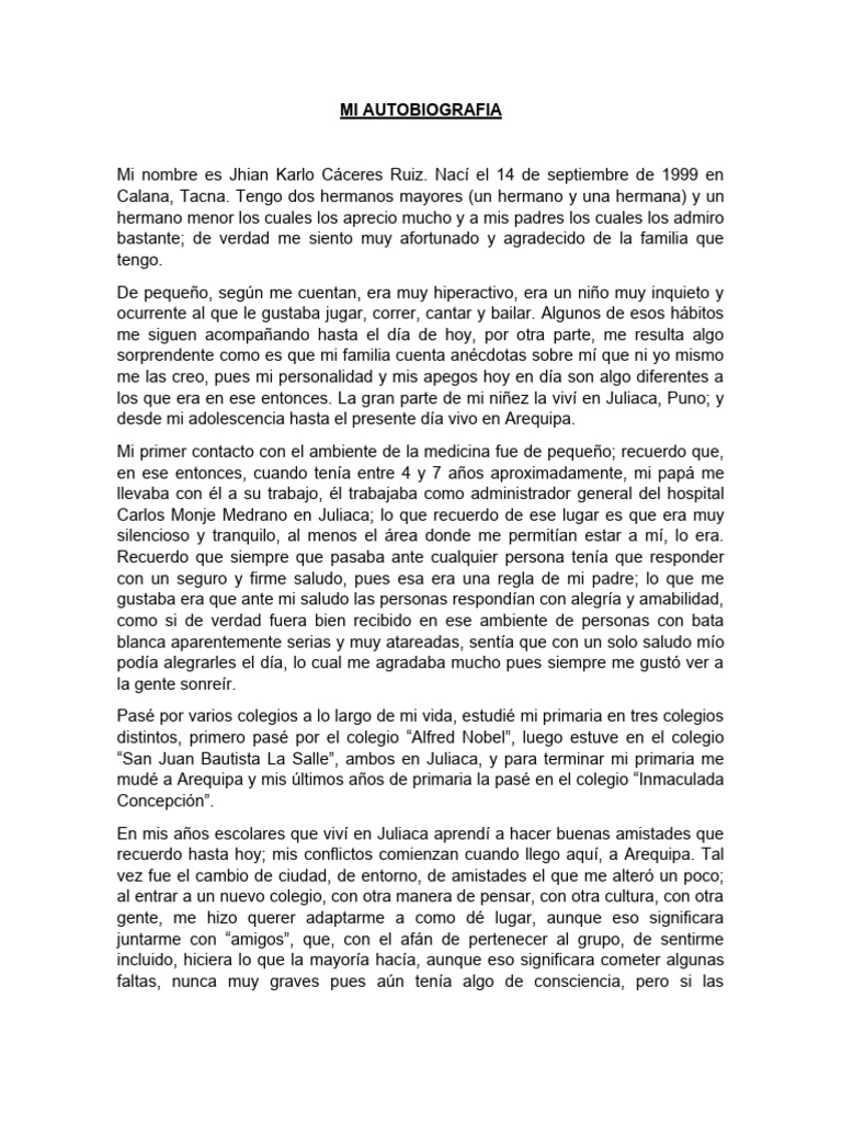 Mi Autobiografia | PDF | Significado de la vida